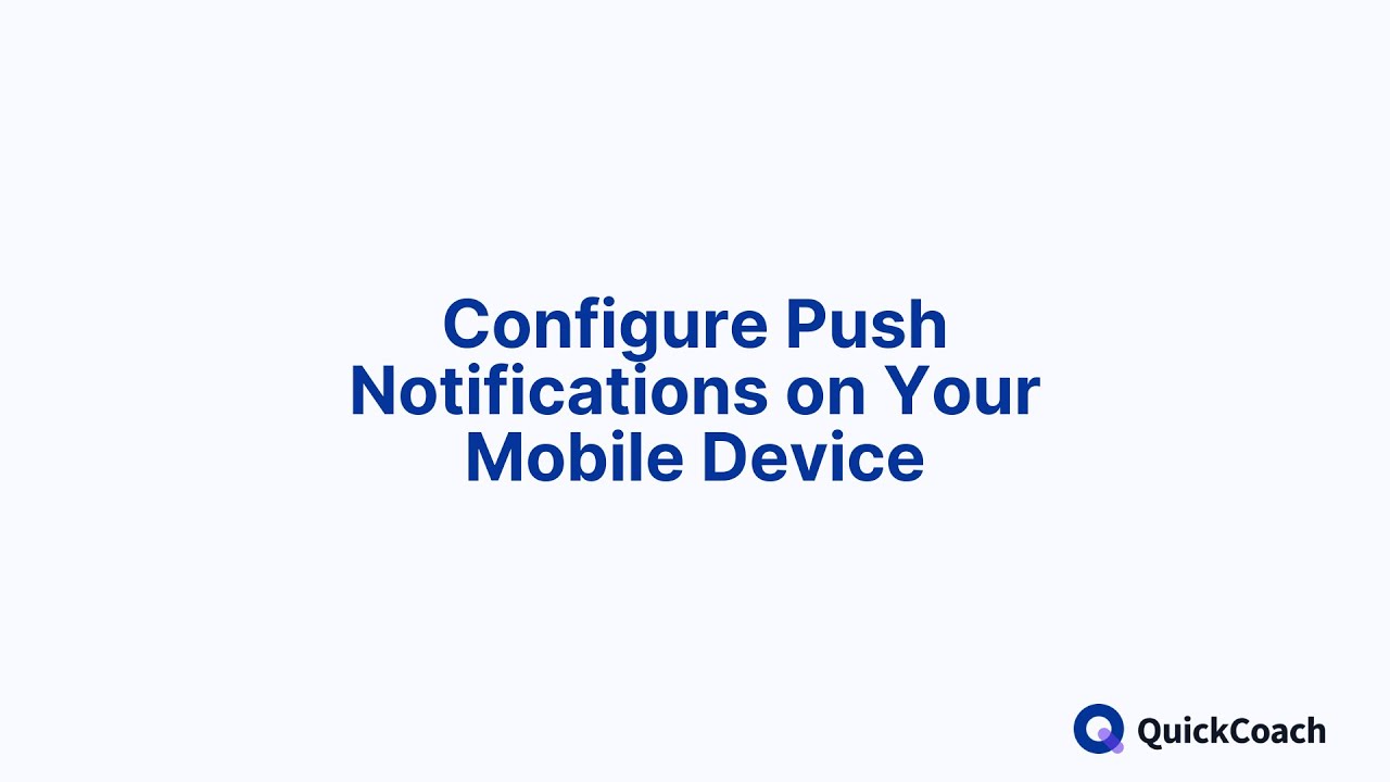 Configure Push Notifications on Your Mobile Device - YouTube