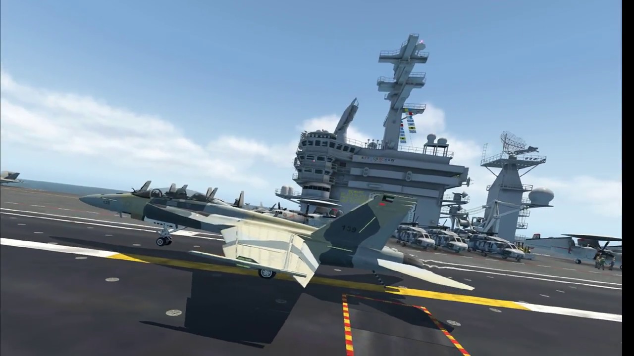 XP11 VR Fighter Jet landing on Carrier - YouTube