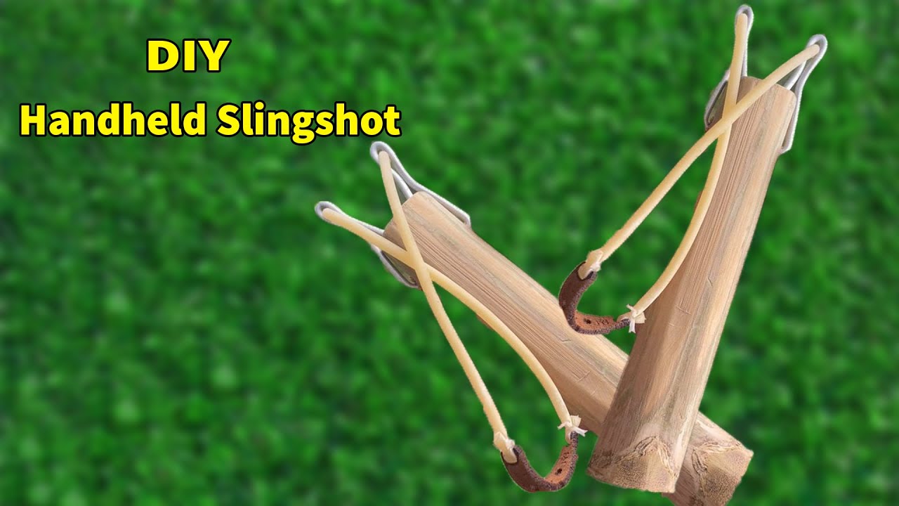 I made my own bamboo slingshot in my backyard and it was so easy and ...