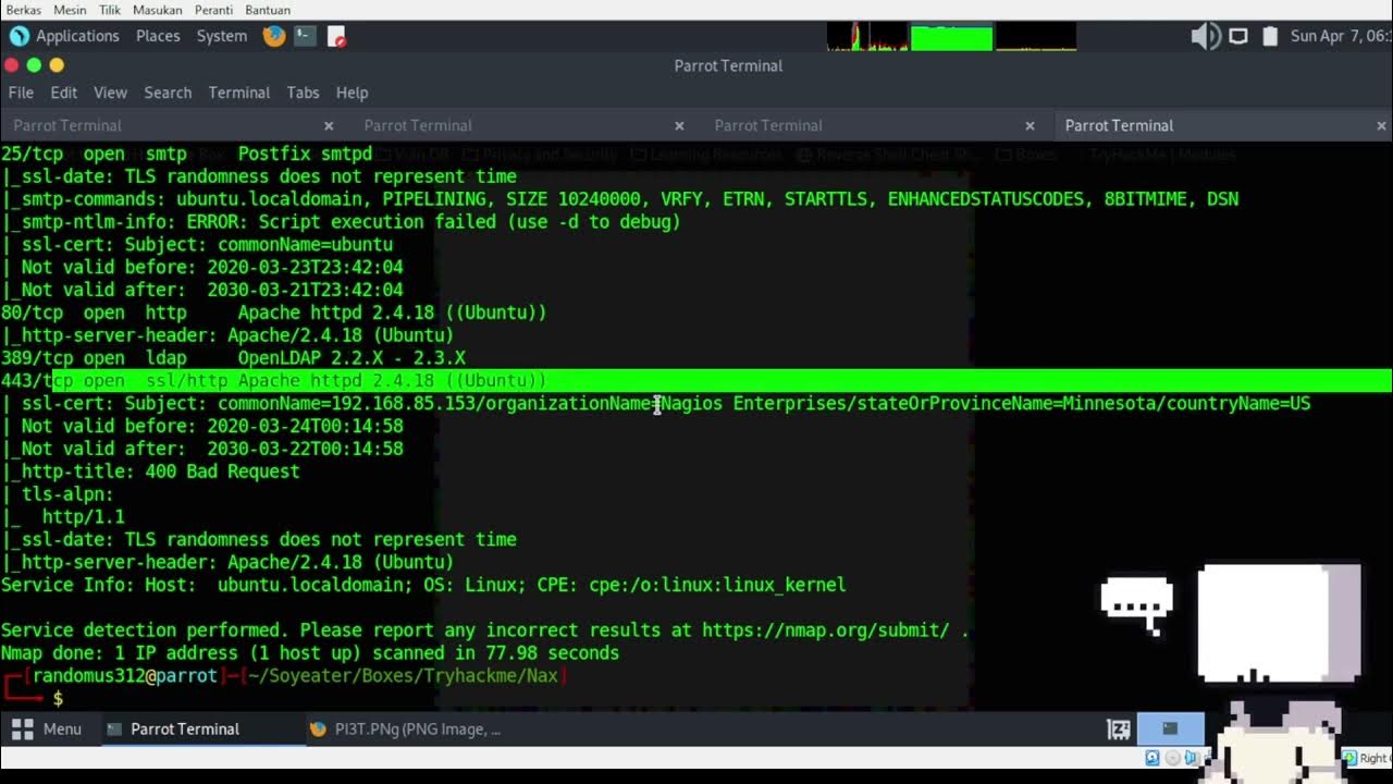 Nyoba belajar hacking episode 33: [ tryhackme.com - Nax ] - YouTube