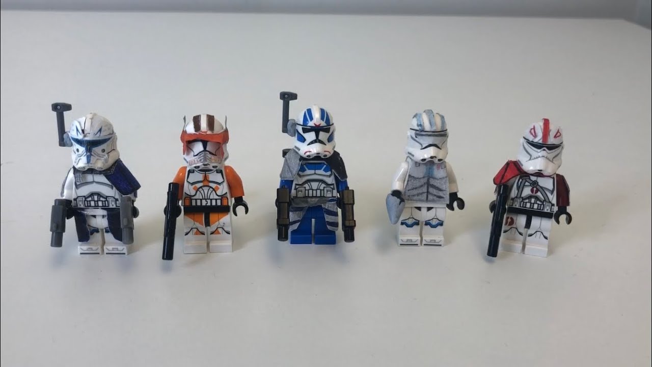 Rex, Cody, Fives, Echo, and Fordo - LEGO Star Wars purist (?) custom ...