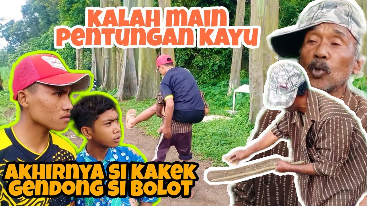 kalah main pentungan kayu akhirnya gendong sibolot||madura kocak ...