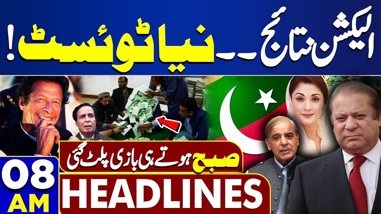 Dunya News Headlines 08 AM | By-Election Results 2024 | Results ...