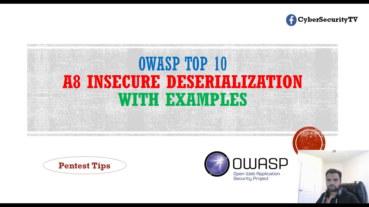 Insecure Deserialization | OWASPT Top 10 - YouTube