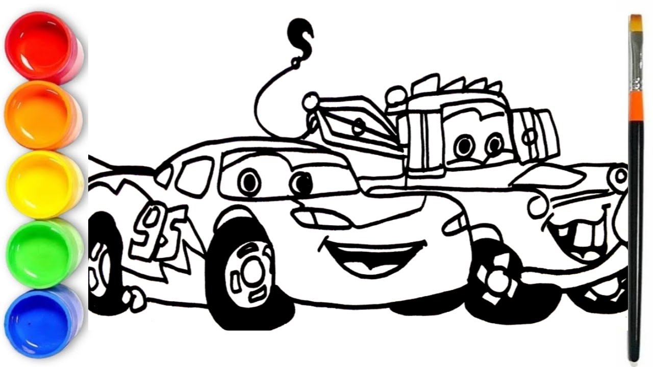 Cars 3 | How to draw Lightning McQueen, Drawing Tow Mater, | Cars 3 ...