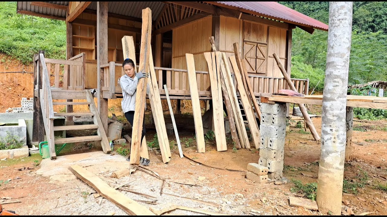 Building Wooden Hut, Floor Wooden - Green forest life, building farm ...
