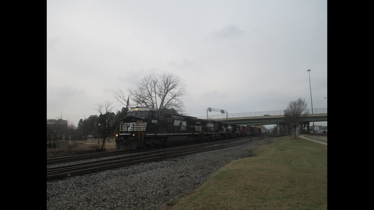 NS 8320, NS 8956, NS 9277, and CP 8770 Pulling a Mixed Freight Through ...
