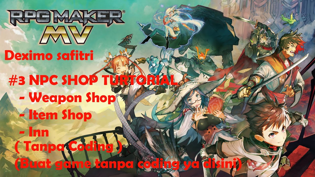 RPG Maker MV - #3 Cara membuat NPC inn weapon shop and item shop - YouTube