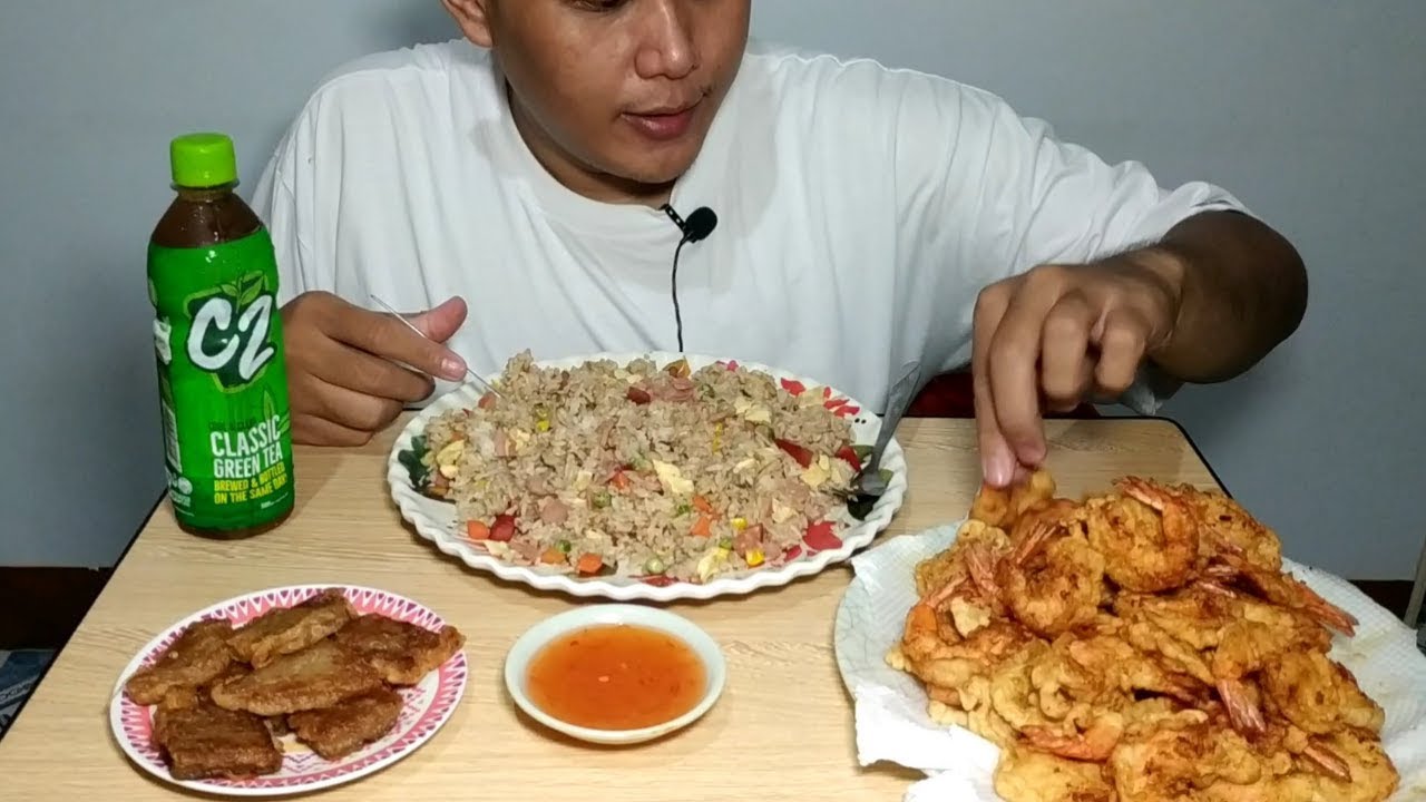 Camaron Rebosado (pinoy mukbang) - YouTube