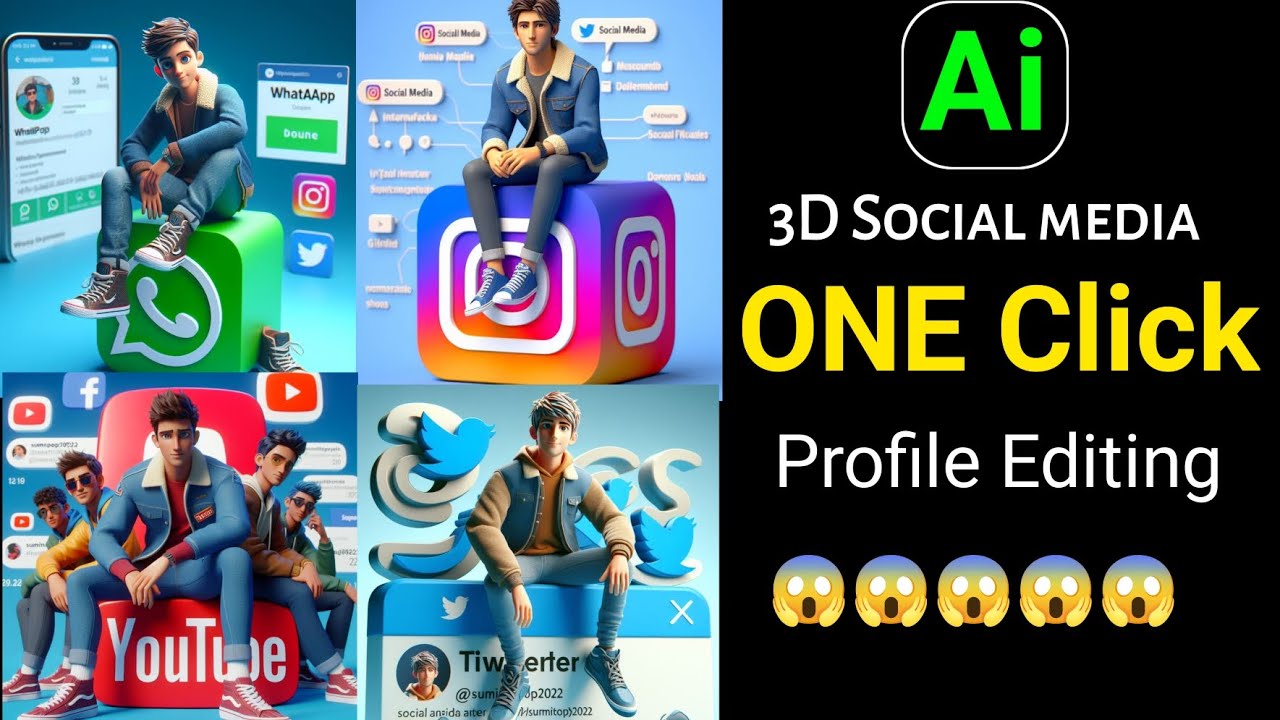 New Trending 3d Ai Social Media Profile Name Photo Editing | Viral ...
