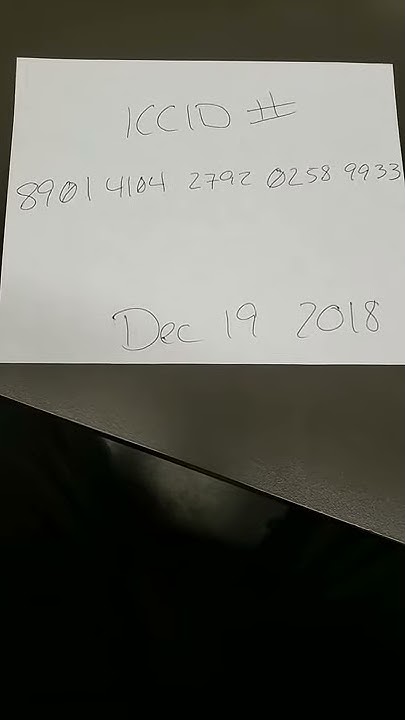 New rsim ICCID number Dec 19 - YouTube