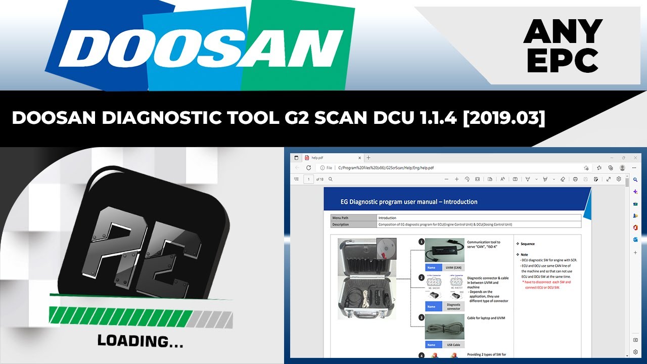 DOOSAN DIAGNOSTIC TOOL G2 SCAN DCU 1.1.4 [2019.03] | INSTALLATION - YouTube
