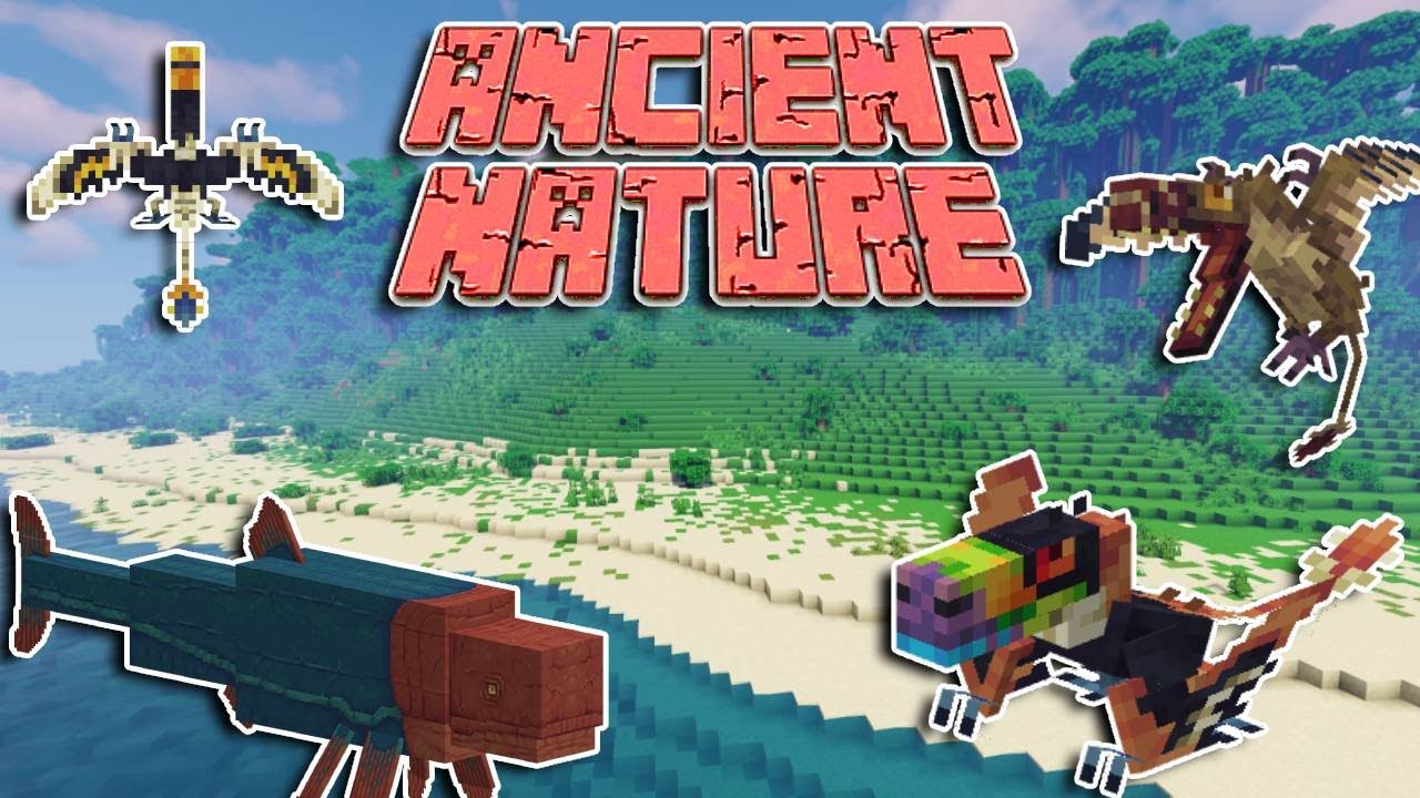 🟠ANCIENT NATURE MOD MINECRAFT 1.20.1🐟 - LEEDSICHTHYS - YouTube
