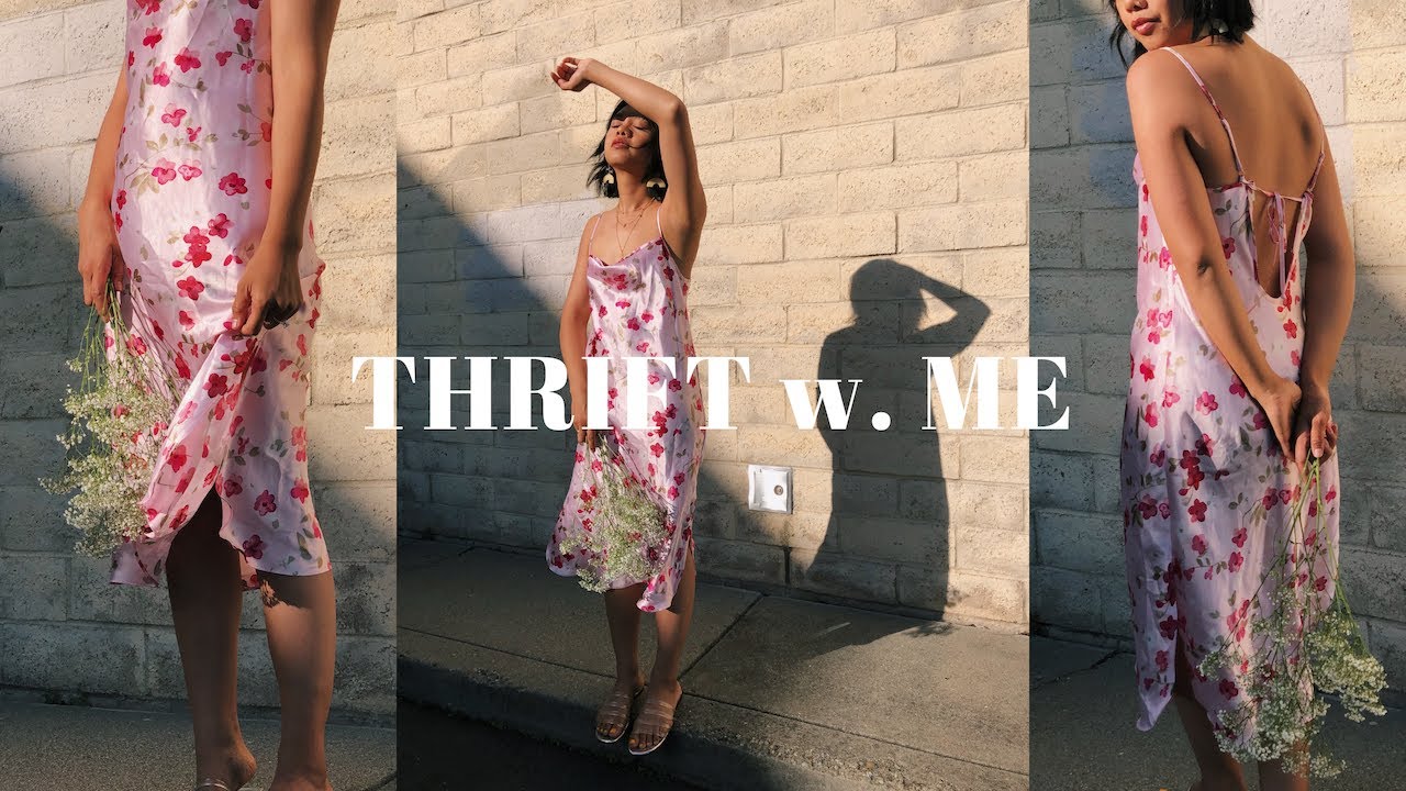 BEST COME THRIFT WITH ME - Revolve Slip Dress Dupe $7 | HellaJam - YouTube