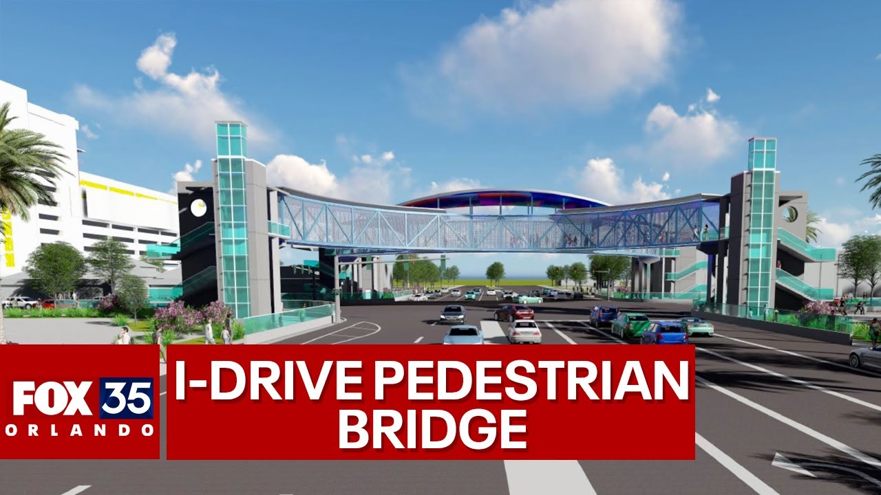 Latest renderings for I-Drive pedestrian bridge in Orlando - YouTube