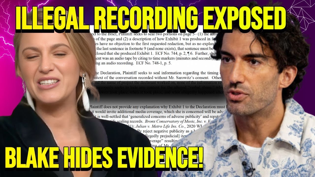 EXPLOSIVE TWIST: Blake Lively ACCUSED of ILLEGALLY Recording Sarowitz ...