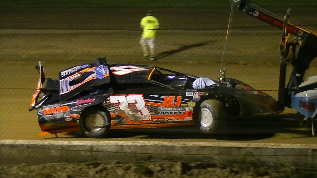 Late Model Crash | Chris Hackett | Stateline Speedway | 5-28-16 - YouTube