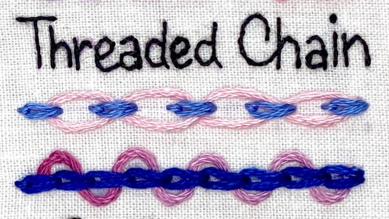Threaded Chain Stitch Quick Step by Step Guide Hand Embroidery threaded-chain-stitch-quick-step-by-step-guide-hand-embroidery