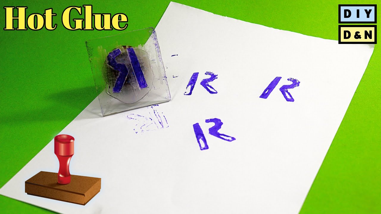 DIY Hot Melt Glue Stamp | Custom Ink Stamps | DIY Rubber Stamps - YouTube