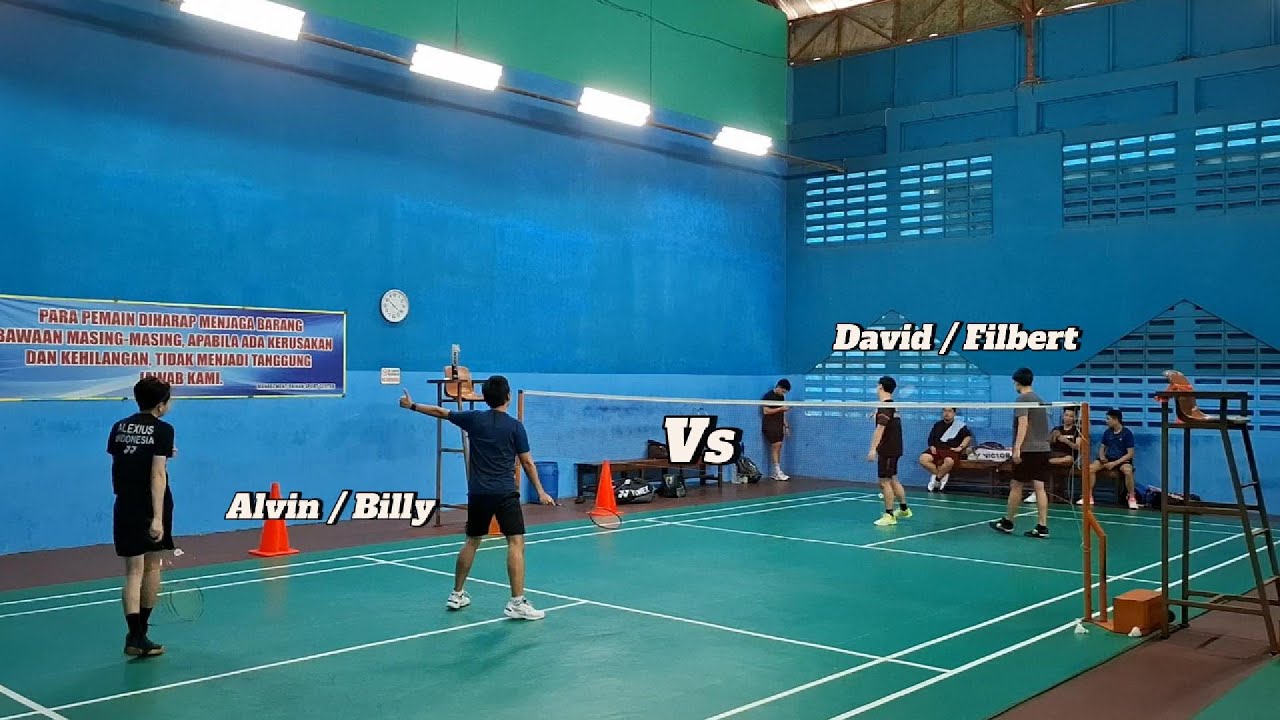 Ganteng Badminton Club - Match Alvin / Billy vs David / Filbert - Men's ...