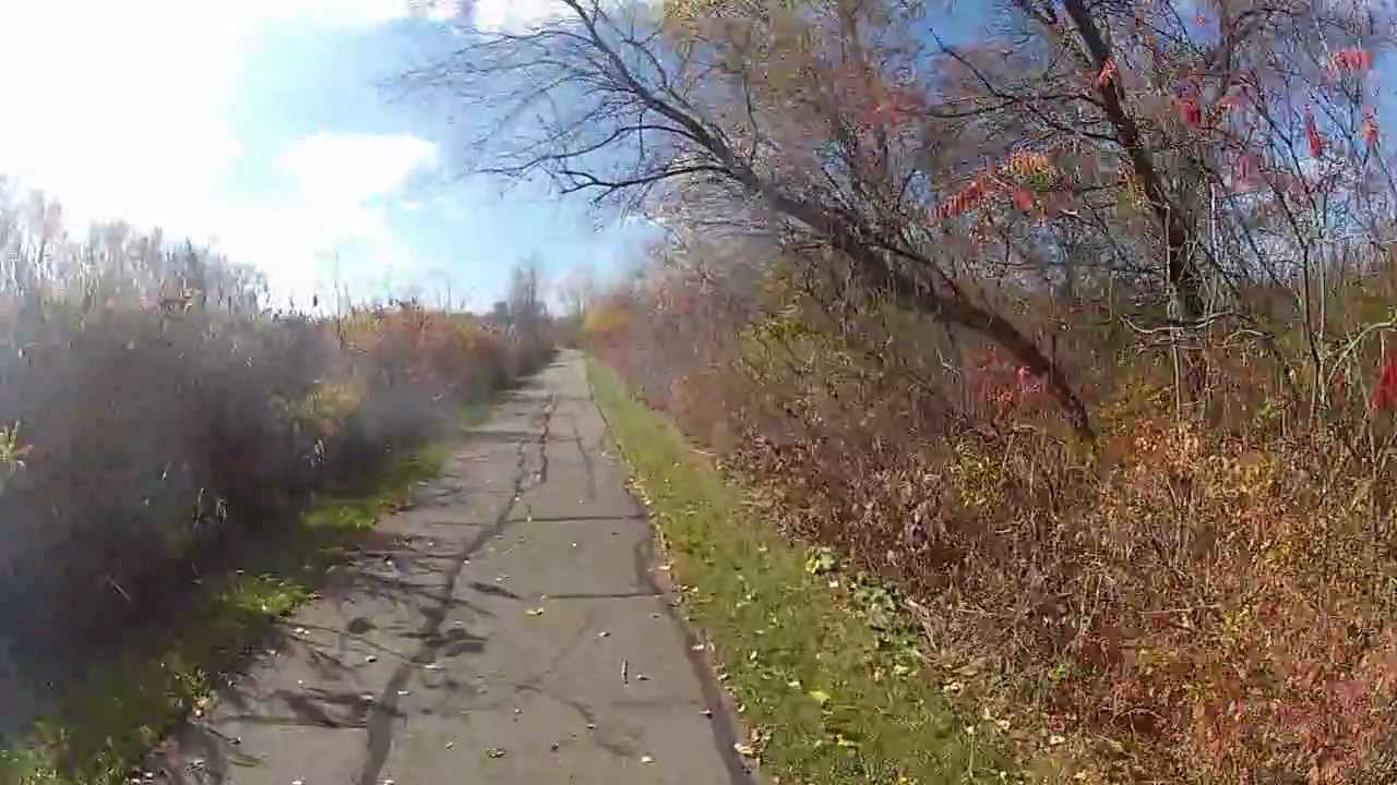 Huron Valley Trail / South Lyon City Trail (Rail-trail) Cycling - YouTube