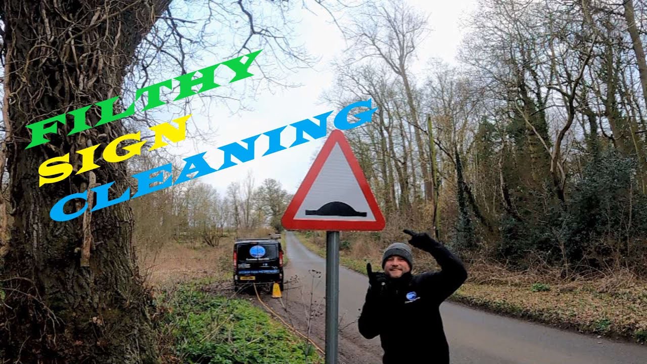 FILTHY ROAD SIGN CLEANING - YouTube
