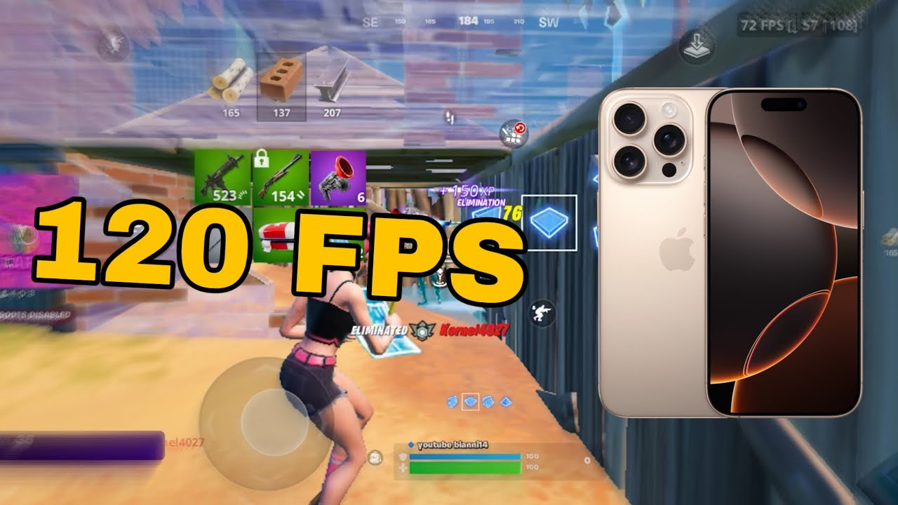 iPhone 16 Pro 120 Fps Fortnite Mobile Gameplay *The Best iPhone 16 Pro ...