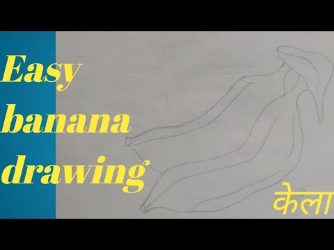 How to draw easy banana drawing/केला का चित्र कैसे बनाए - YouTube