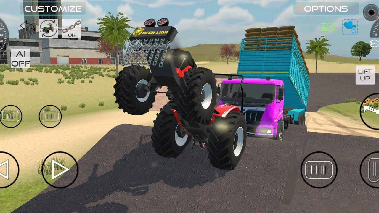 indian tractor driving 3d game me tark fas gya jhota tractor ne tark ko ...