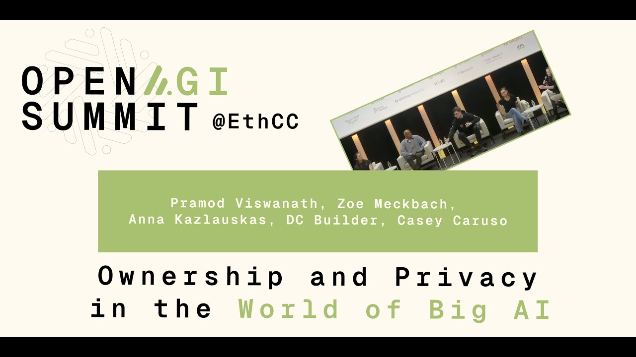 Ownership & Privacy in the World of Big AI | Pramod Viswanath, Zoe ...