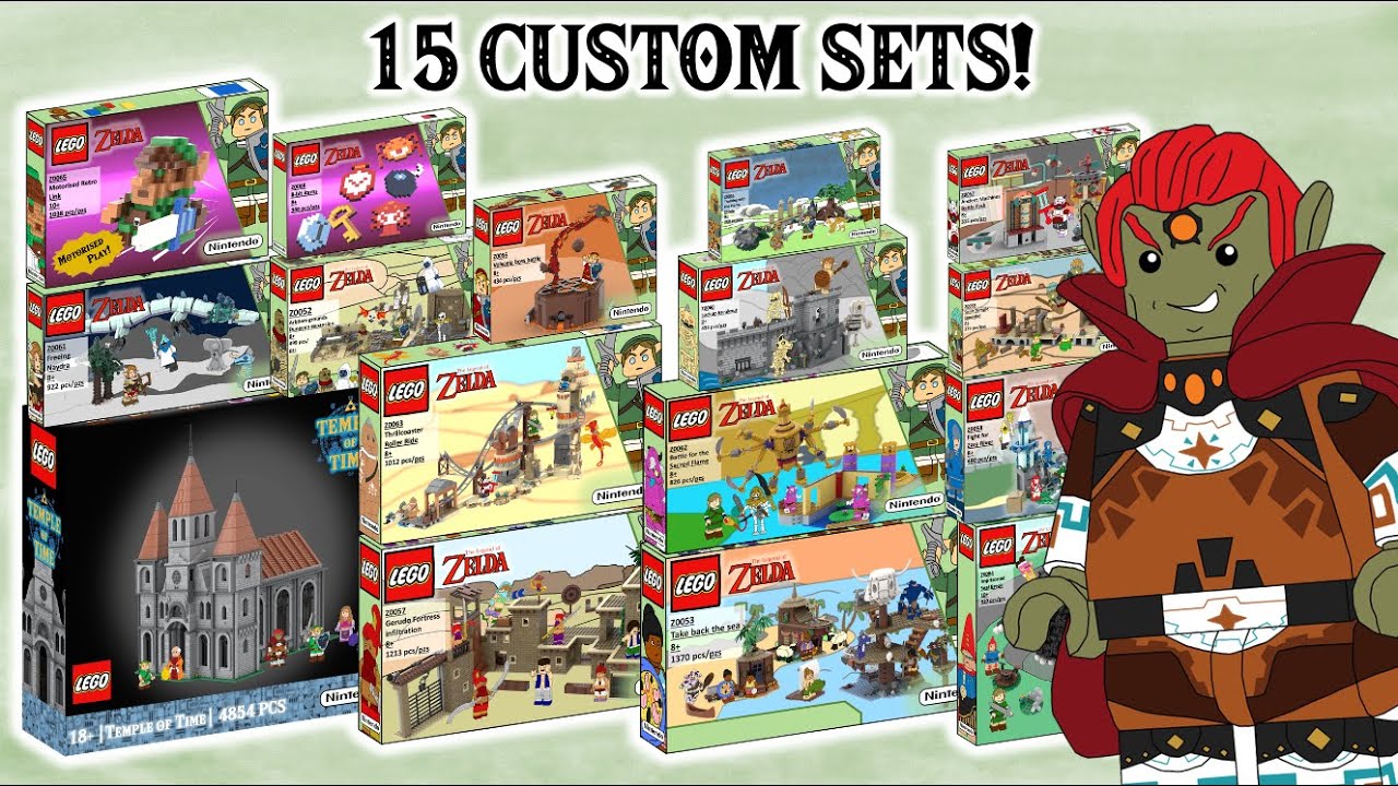 Making 15 more LEGO Zelda custom sets: wave 4 finale - YouTube