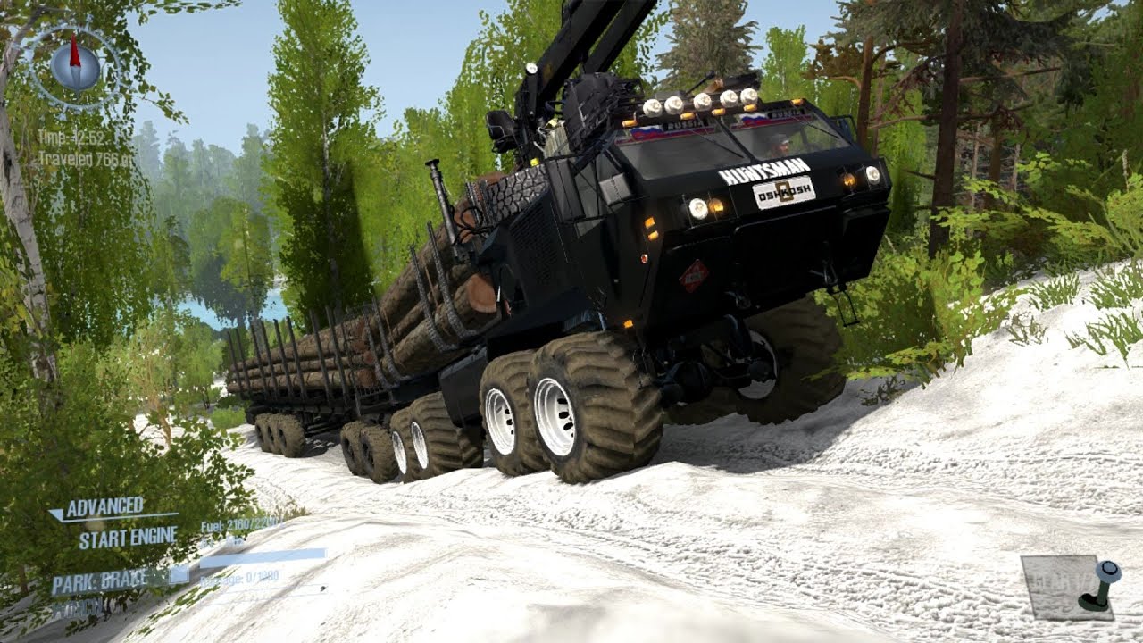 Mudrunner Truck Driving in Snow | Spintires Mudrunner | Engineer ...