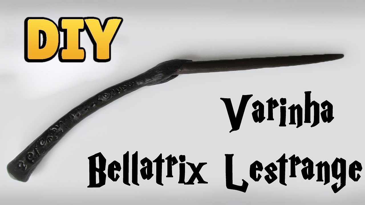 DIY: COMO FAZER VARINHA BELLATRIX LESTRANGE (Harry Potter Wands Tutorial) #diyhp - YouTube