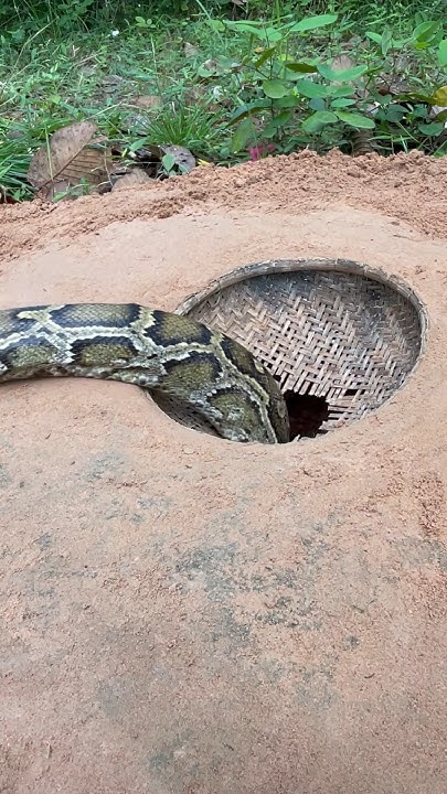 Easy Snake Trap - creative diy Snake Trap Using bamboo and deep hole # ...