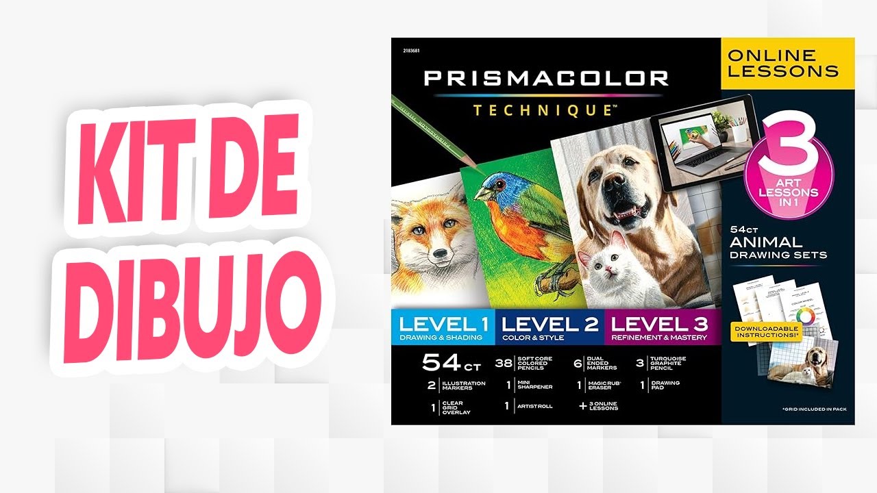 Unboxing Kit PRISMACOLOR TECHNIQUE ANIMALS DRAWING SETS 54 piezas ...