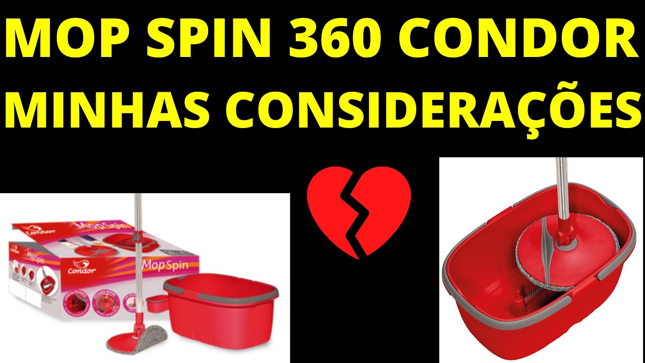 COMO FUNCIONA O MOP SPIN CONDOR 360 MINHAS CONSIDERAÇÕES - YouTube