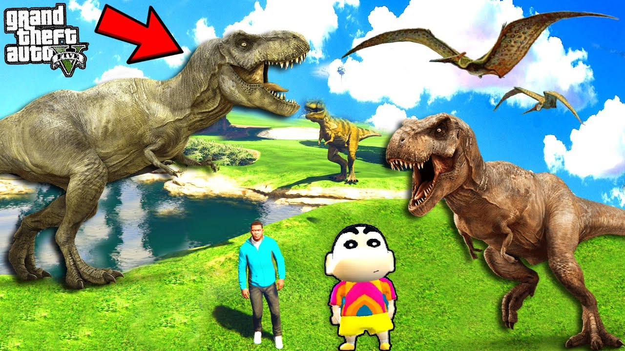 Franklin Found MONSTER DINOSAUR and DESTROYS Los Santos in GTA 5 ...