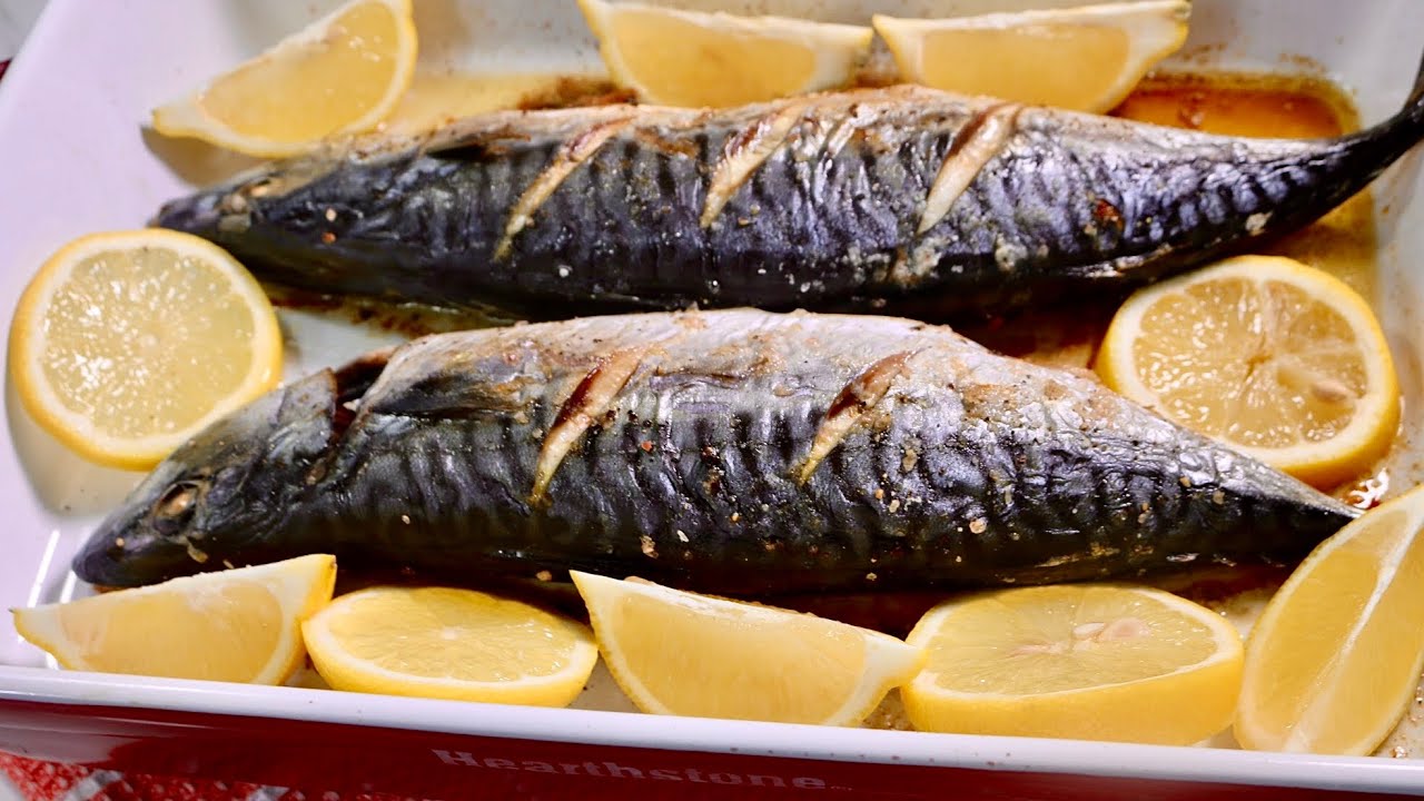 BAKED FISH MACKEREL WITH LEMON I DINNER READY IN 35 MINUTES I ...