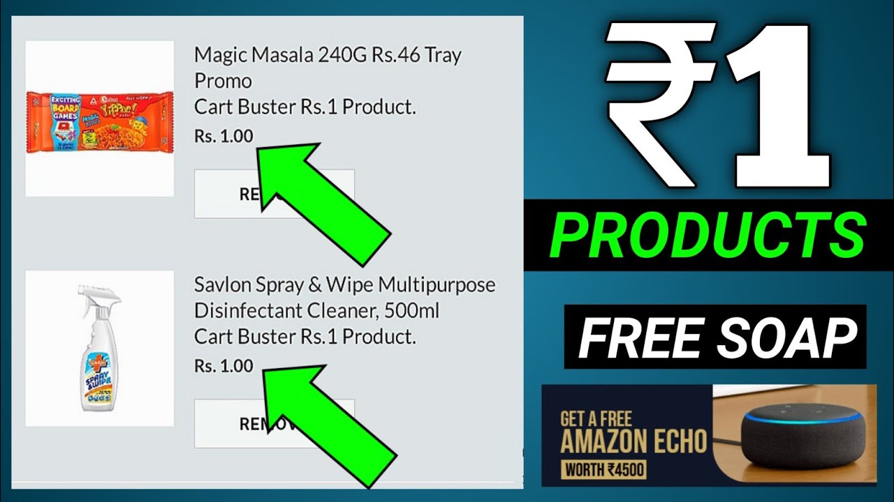 5 Free shopping offers (₹1 Products) || Free amazon echo || Free online ...