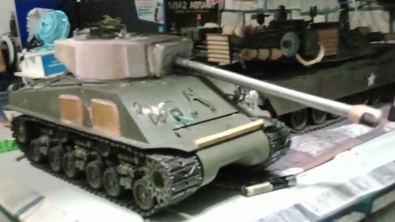 part 5 conversion project tamiya sherman rc tank ( barrel and manlet ...