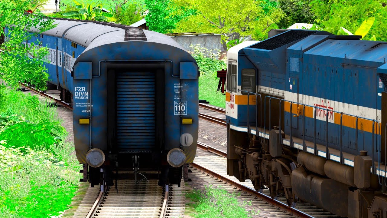 TWO TRAIN AT SAME TIME CROSSING AT SAME TRACK - Train Simulator - YouTube
