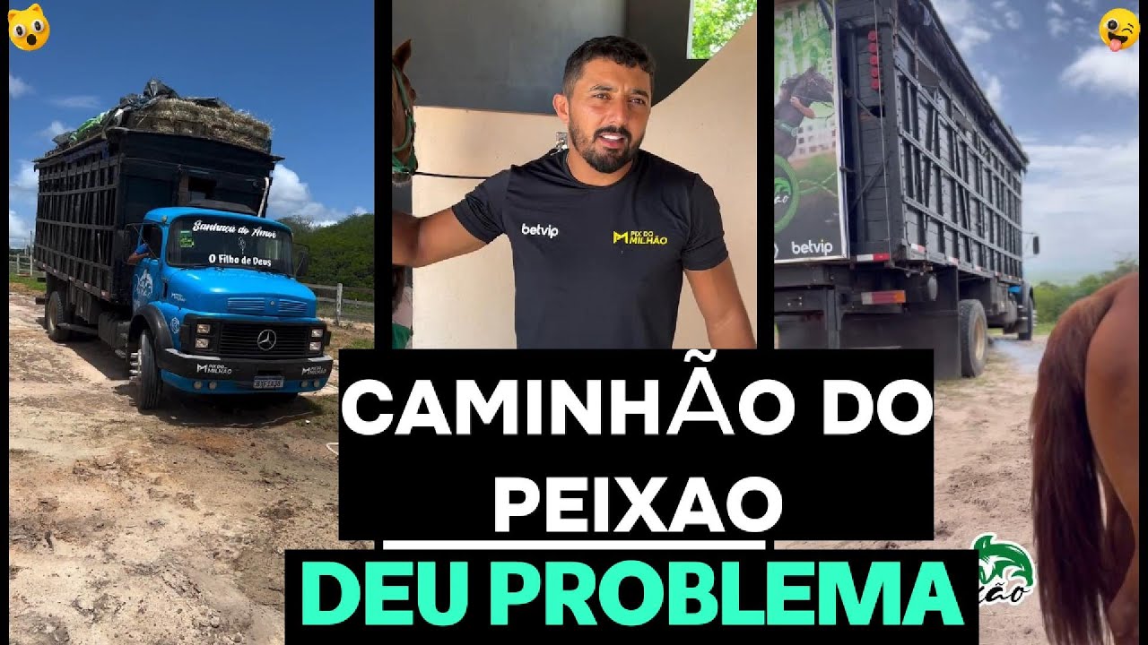 CAMINHÃO DO PEIXE DA LAMA DA PROBLEMA INDO PARA VAQUEJADA DO PARQUE ASA BRANCA JOÃO CÂMARA-RN ...