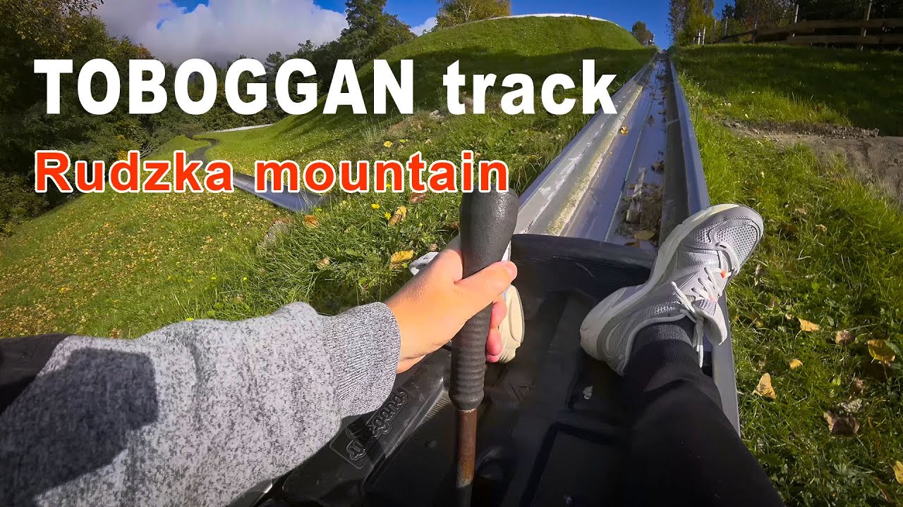 Toboggan track. Rudzka mountain (Rudzka góra), attraction - YouTube