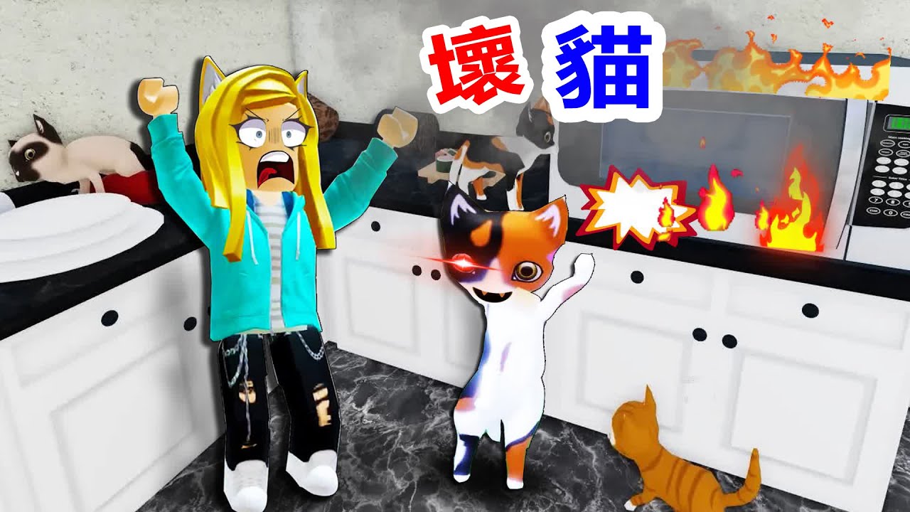 ROBLOX遊戲：壞貓，哎呀我的家，貓貓造反啦！Bad Cat | Roblox - YouTube