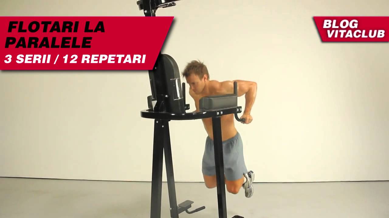 Exercitii triceps-Flotari la paralele - YouTube