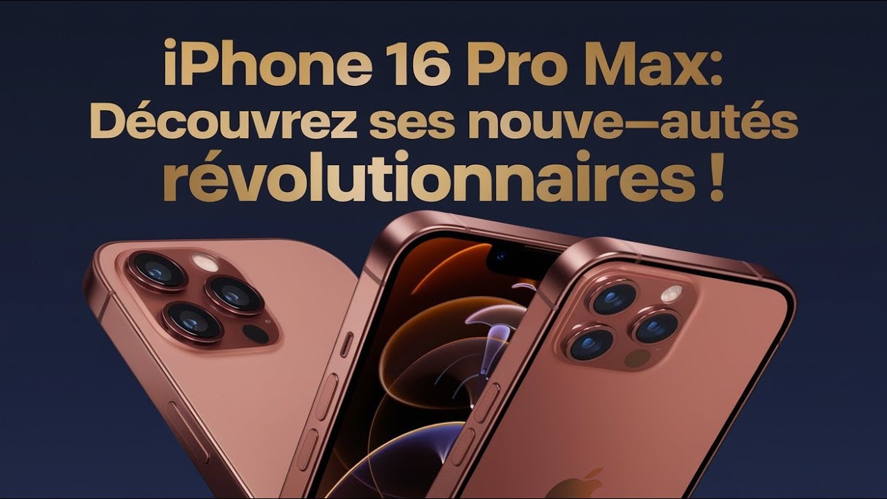 iPhone 16 Pro Max : Découvrez ses Nouveautés Révolutionnaires ! - YouTube