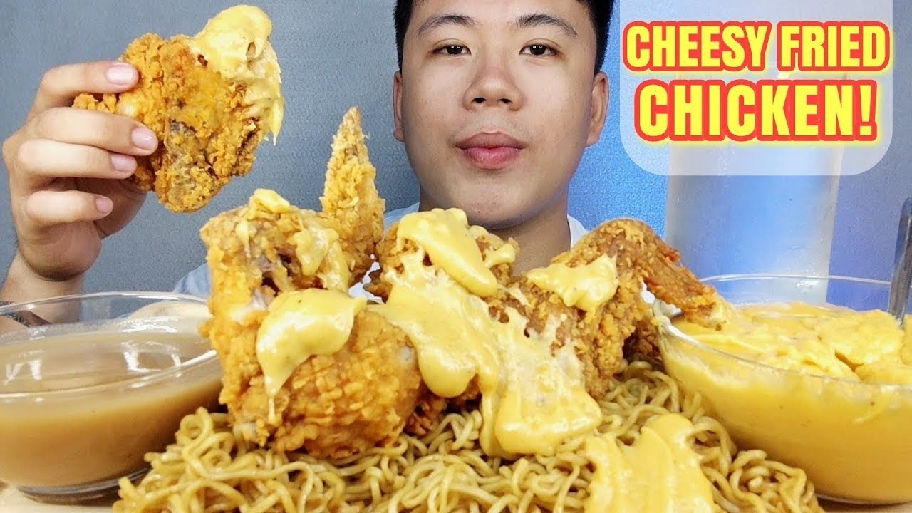 Cheesy Fried Chicken Mukbang | Cheesy Mukbang | Mukbang | Mukbanger ...