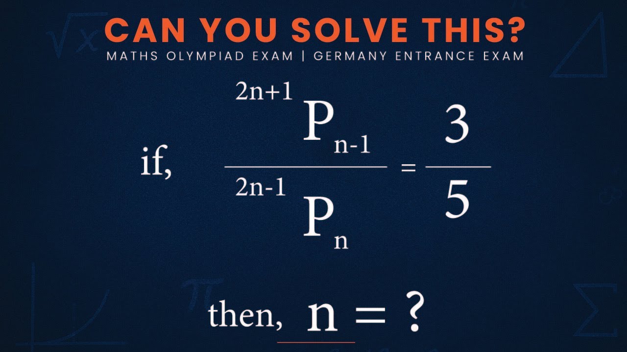 Only 1% Can Solve This Germany Entrance Exam Math Problem! - YouTube