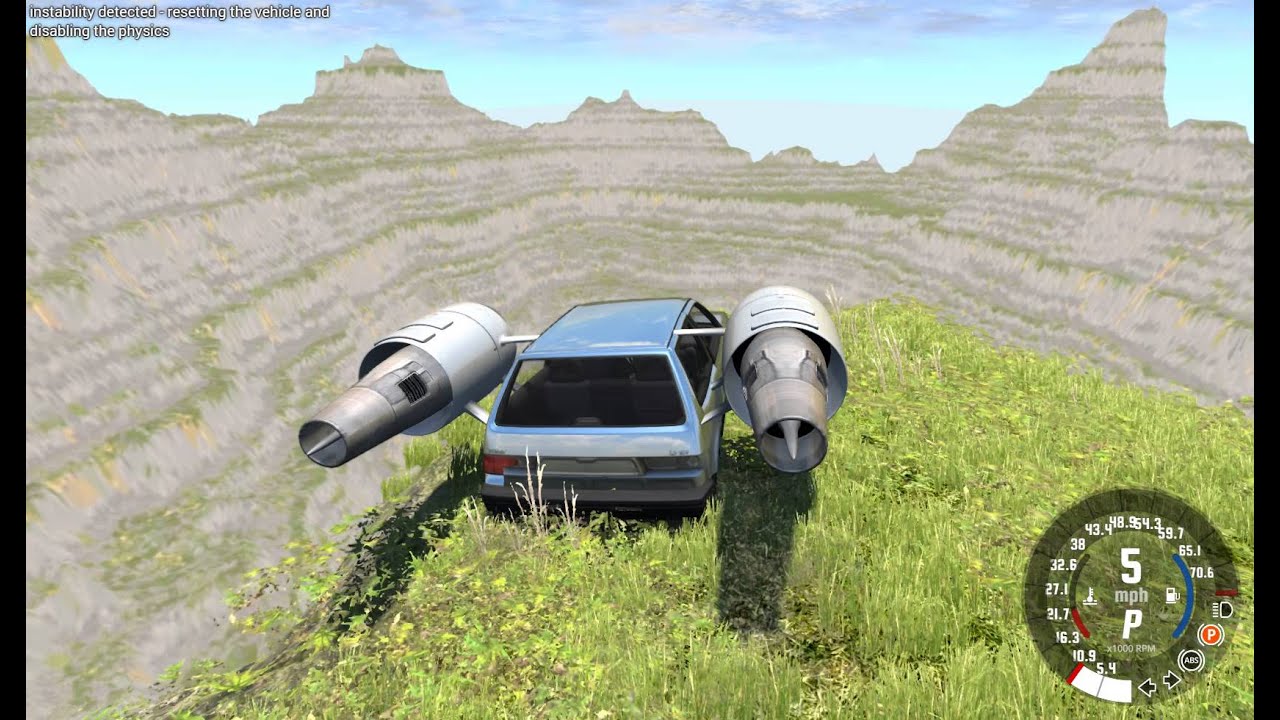 BeamNG Drive - Leap-of-Death, Covet Jet Engines, Cliffs of Insanity ...