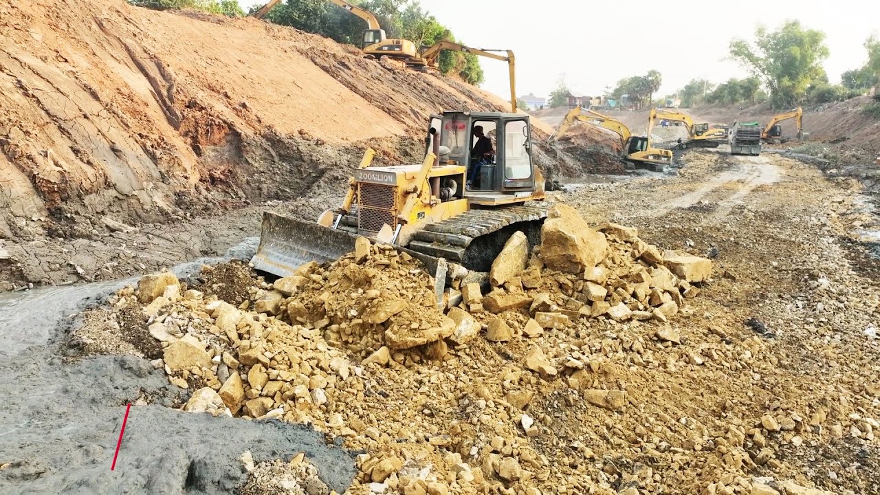 Update Step4 Professional Canal Building Bulldozer Paving Stone Bed ...